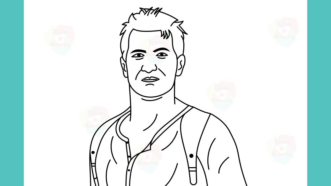 how to draw Nathan drake | uncharted Step by Step Drawing - YouTube