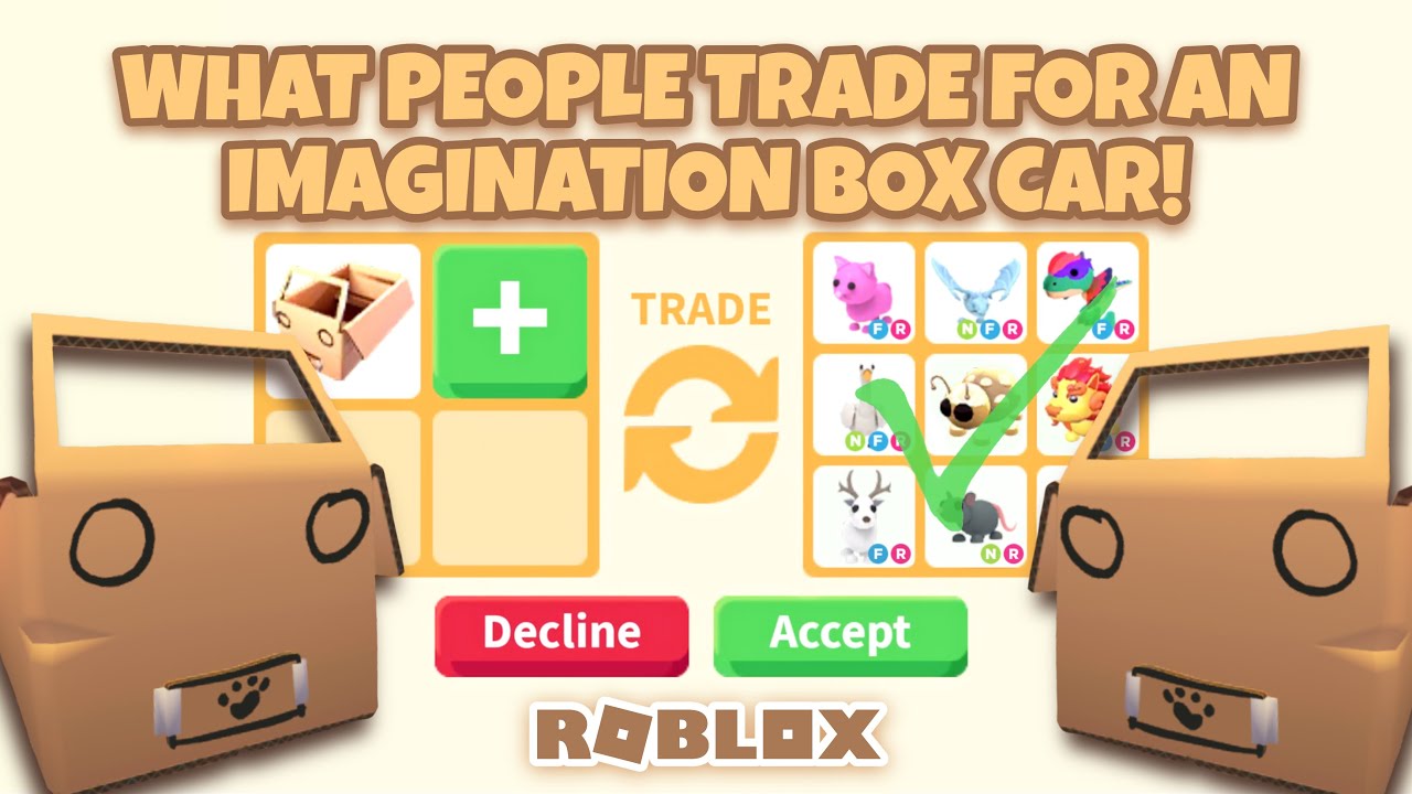 What People TRADE for an IMAGINATION BOX CAR! 📦 ♡ Roblox - Adopt Me ...