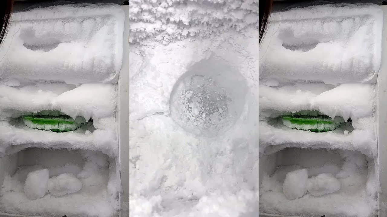 ASMR WHITE ICE EATING / FREEZER FROST EAT - YouTube