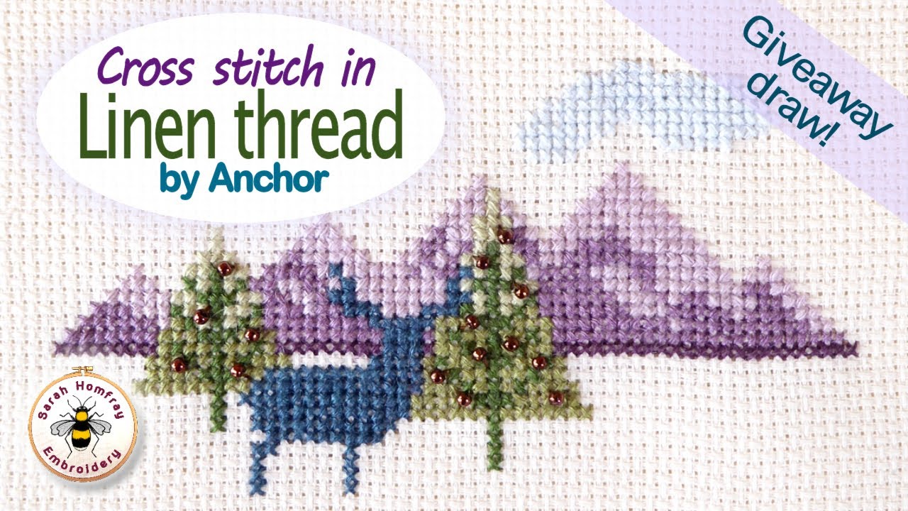 How to use Anchor linen hand embroidery threads for cross stitch - YouTube