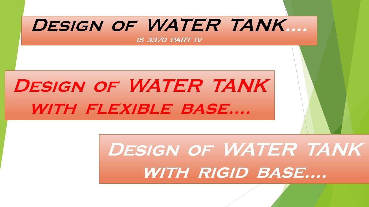 Detailed step wise procedure of "IS Code method of Design of Water Tank ...