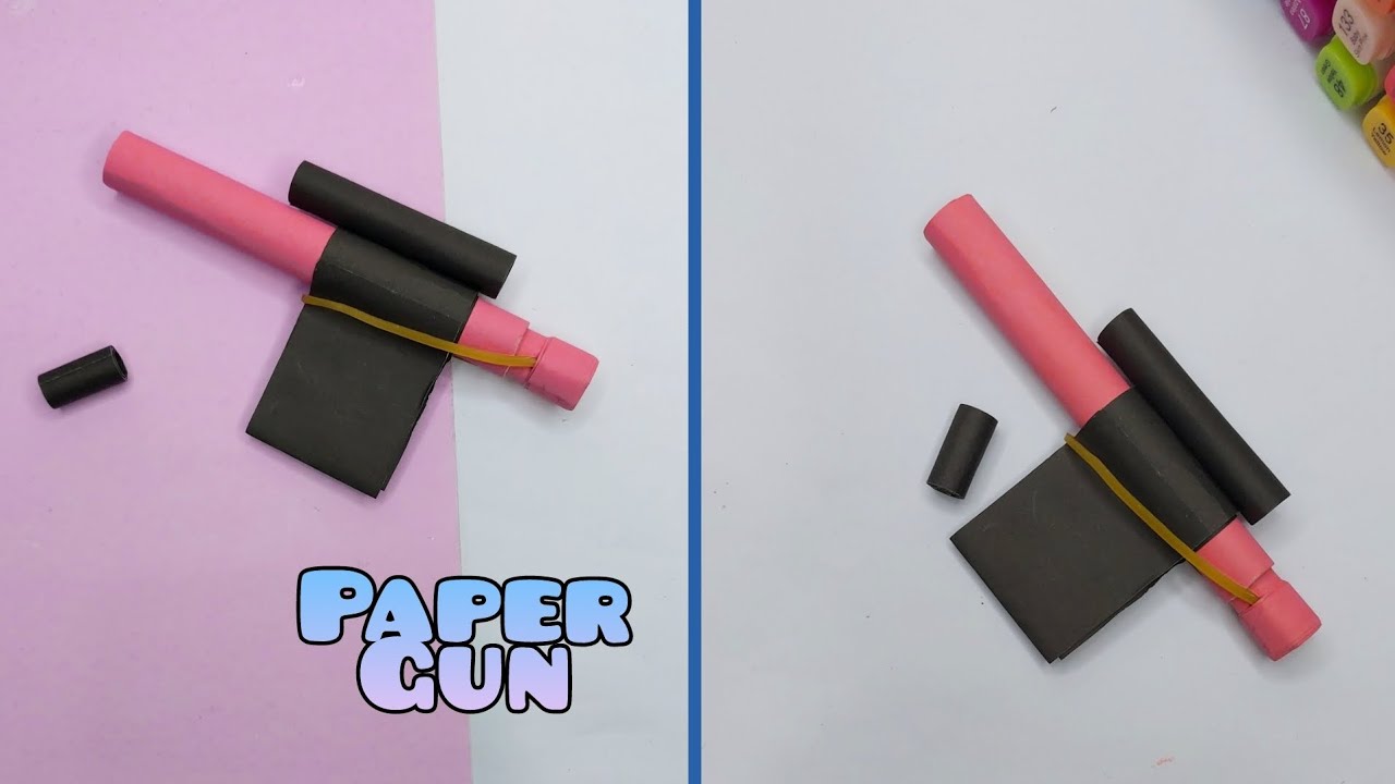 Easy Origami Paper Gun at Home 100% Work||Shooting Gun making tutorial ...