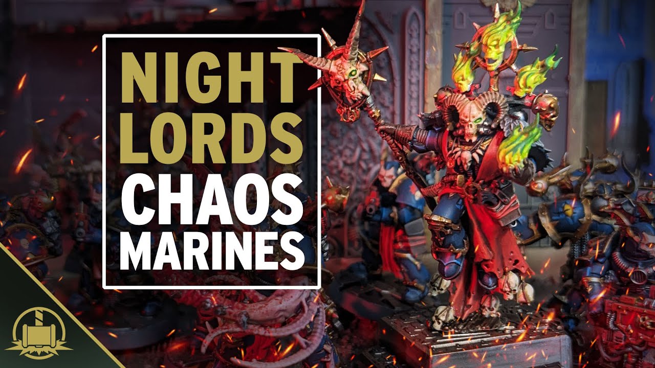 Painting a Warhammer 40K Night Lords Combat Patrol - YouTube