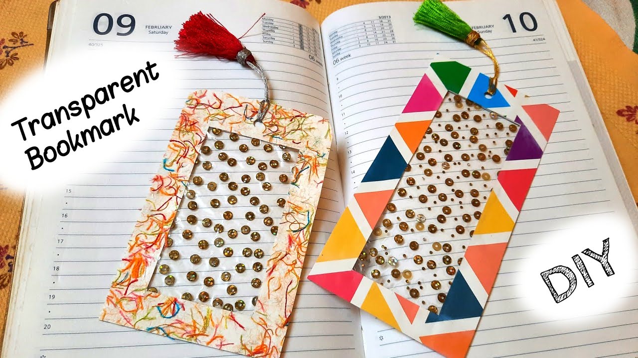How To Make Transparent Bookmark / DIY Transparent Bookmark - YouTube