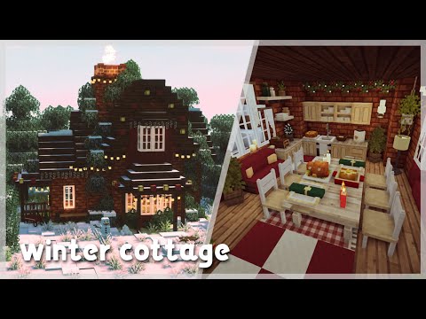 Minecraft Winter Cottage || Speed Build with CIT Resource Packs 🎄 - YouTube
