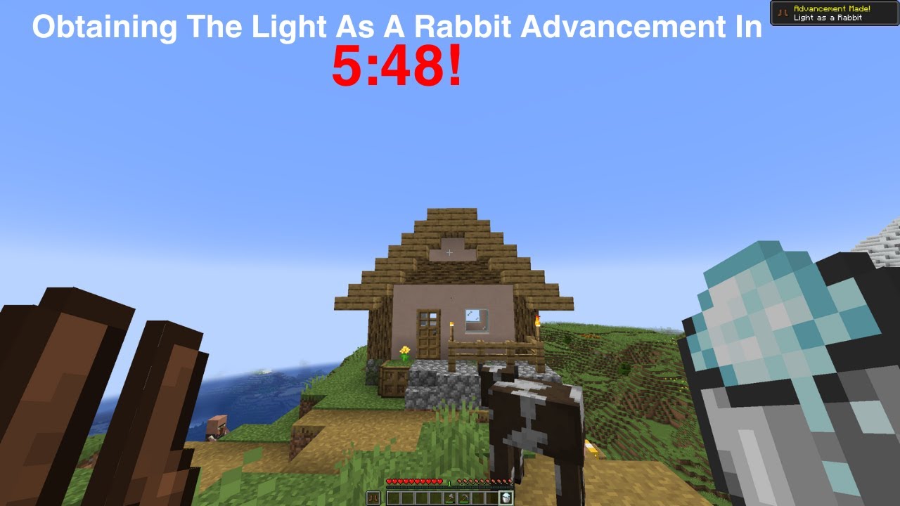 Speedrunning Obtaining The Light As A Rabbit Advancement In Minecraft ...
