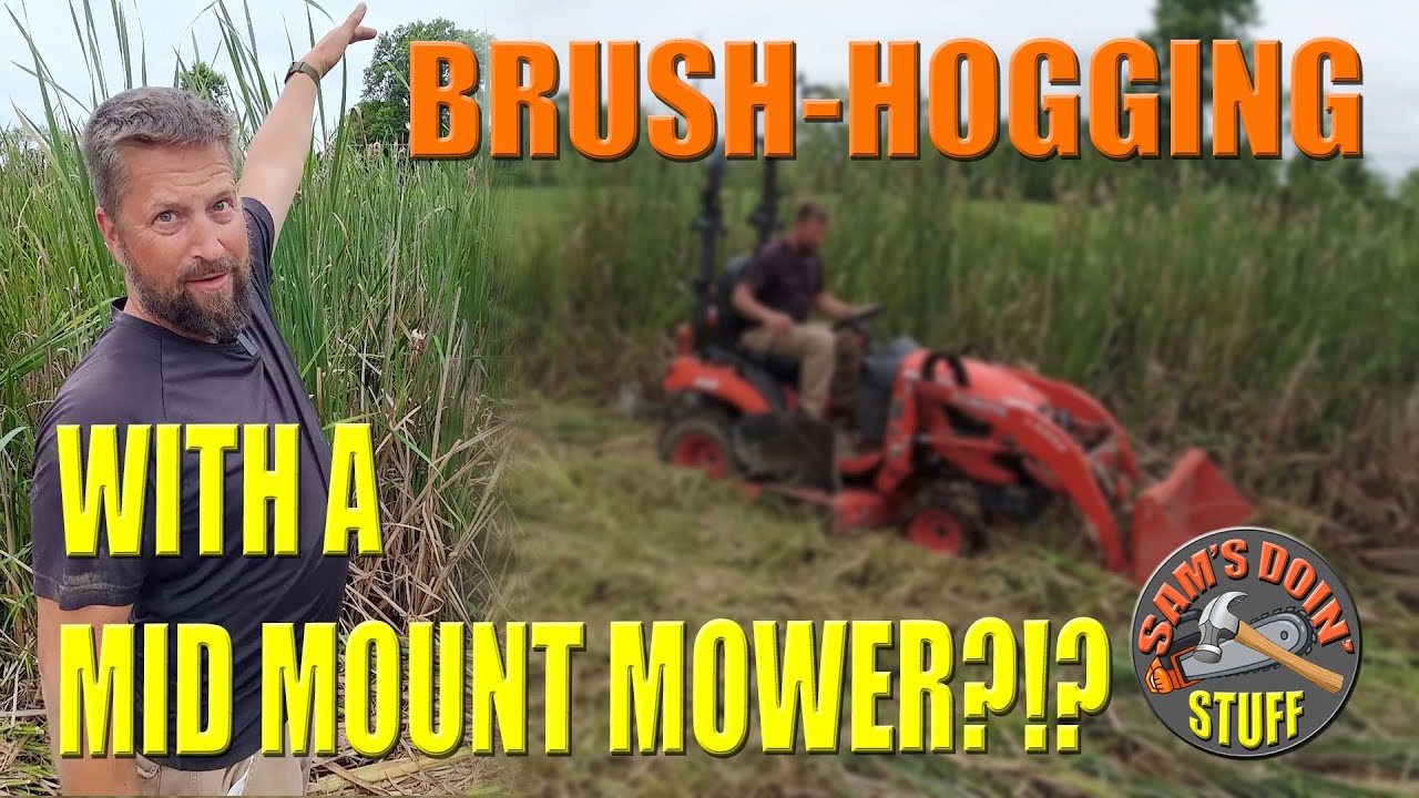 Brush Hogging With A Mid Mount Mower - YouTube
