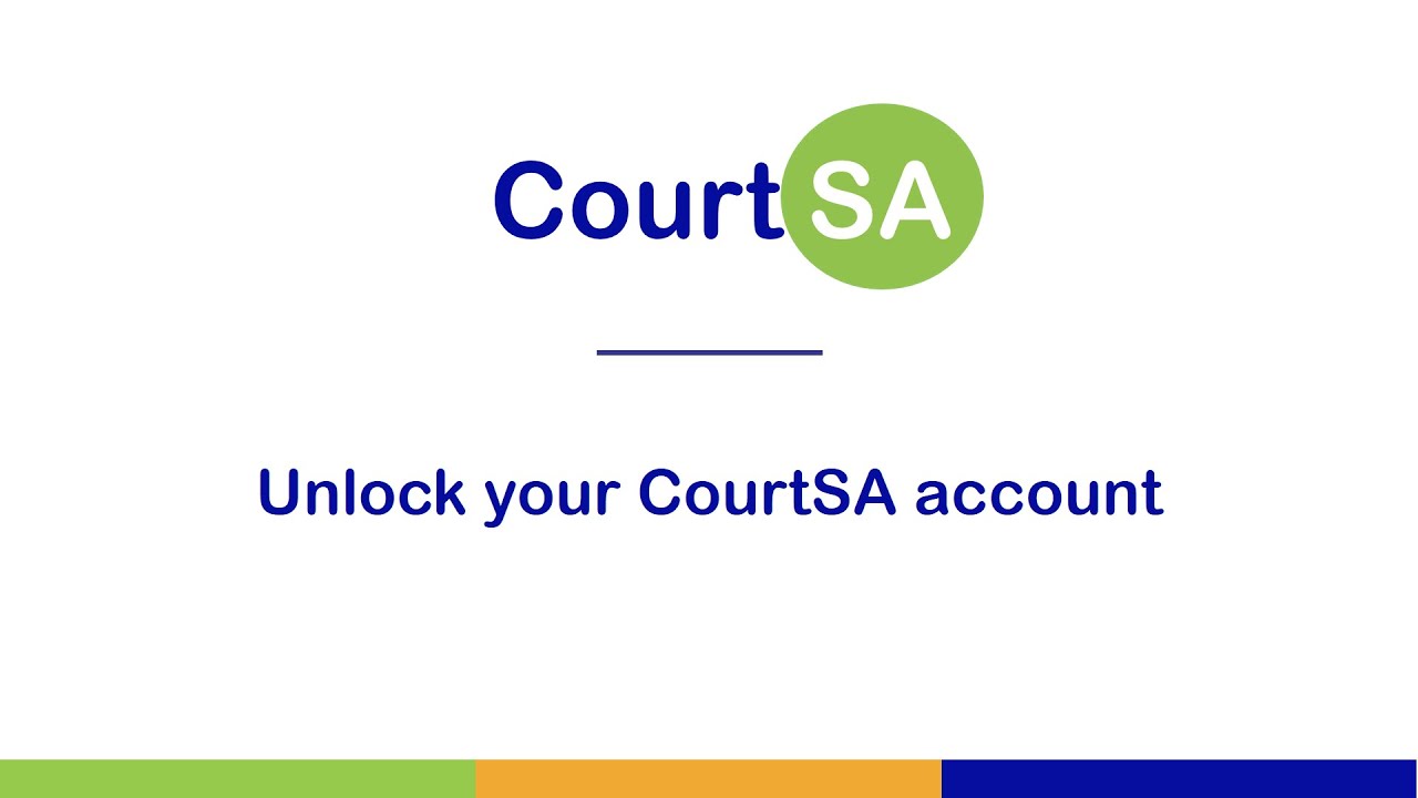 Unlock your CourtSA account - YouTube