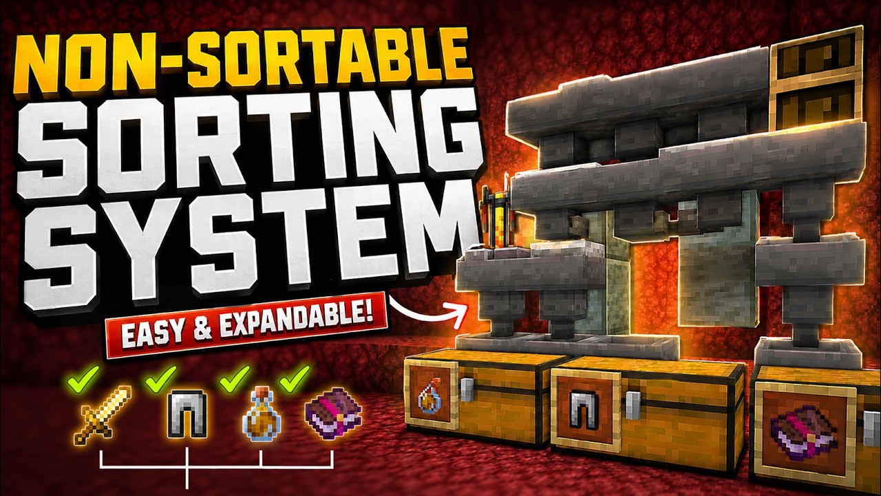 How to Sort NON-STACKABLE Items in Minecraft 1.21! - YouTube