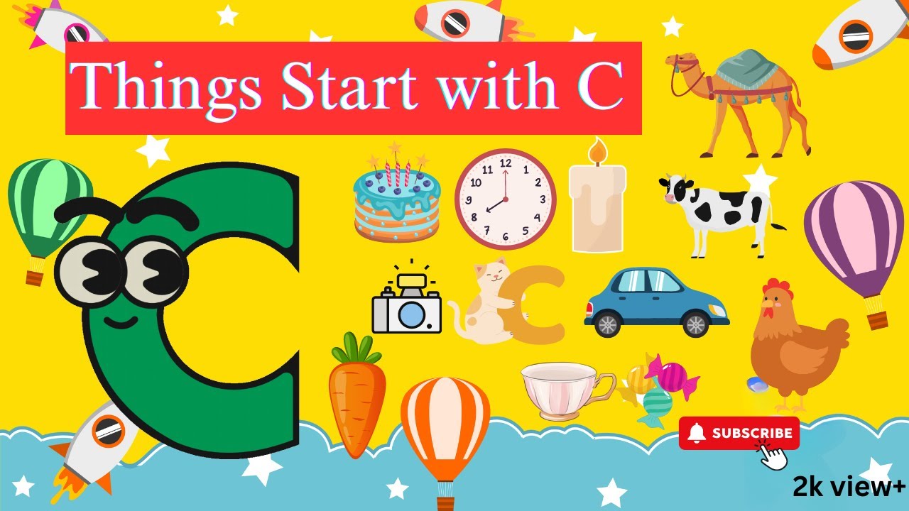 Things Start with "C" for Kids | Cat | carrot| in English - YouTube