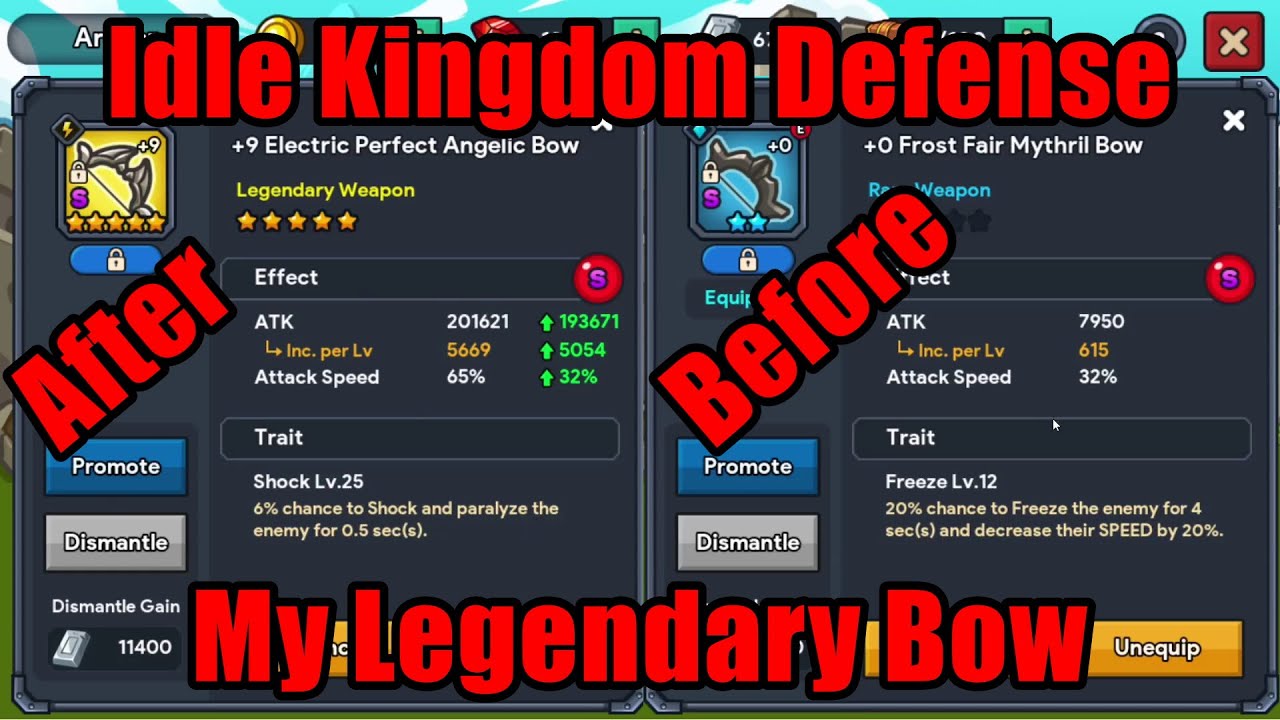 Idle Kingdom Defense - Making my legendary bow! - YouTube