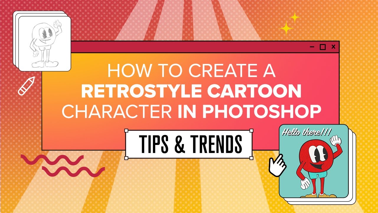 How to Create a Retro Style Cartoon/Comic Character - YouTube