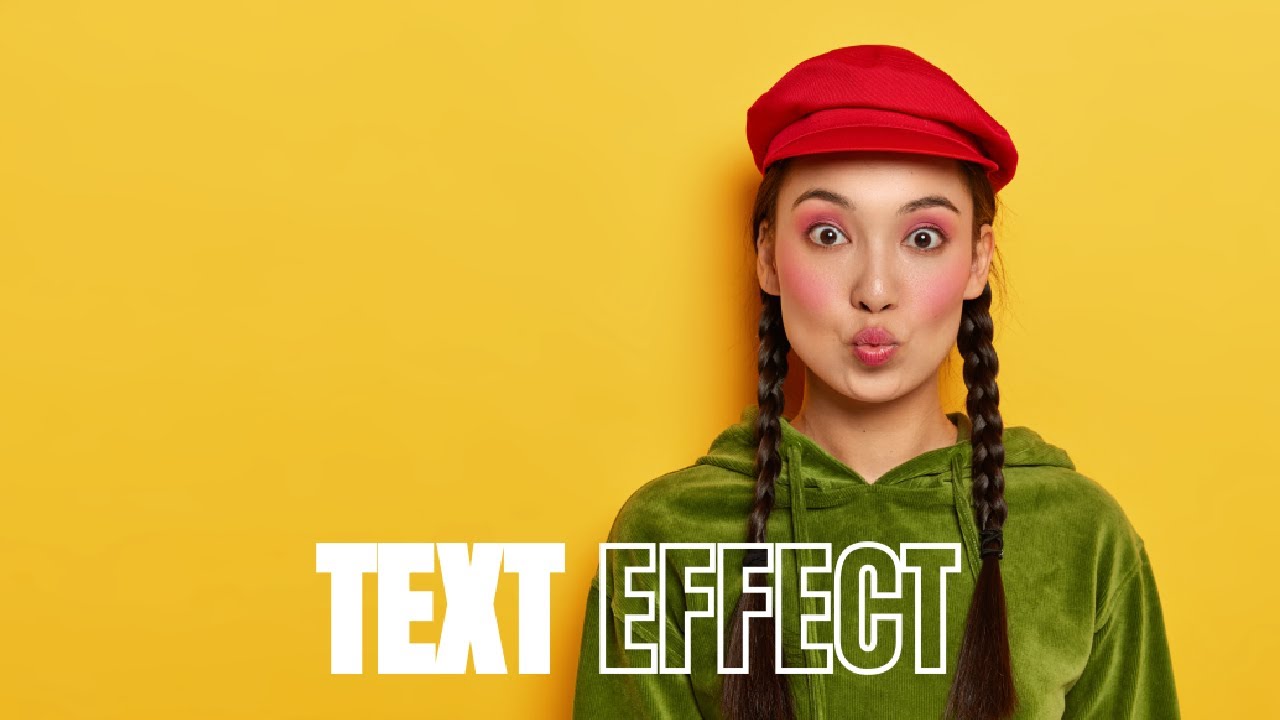 how to create trasparent text effect - YouTube