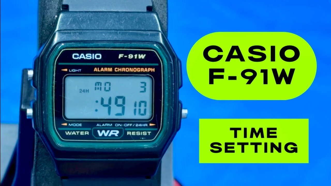 How to time adjusting #casio #f-91w #digital #d002 #pranavawatchgallery ...