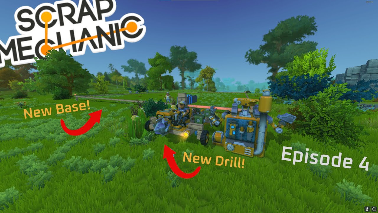 New Base!!! Scrap Mechanic Survival Ep 4 - YouTube