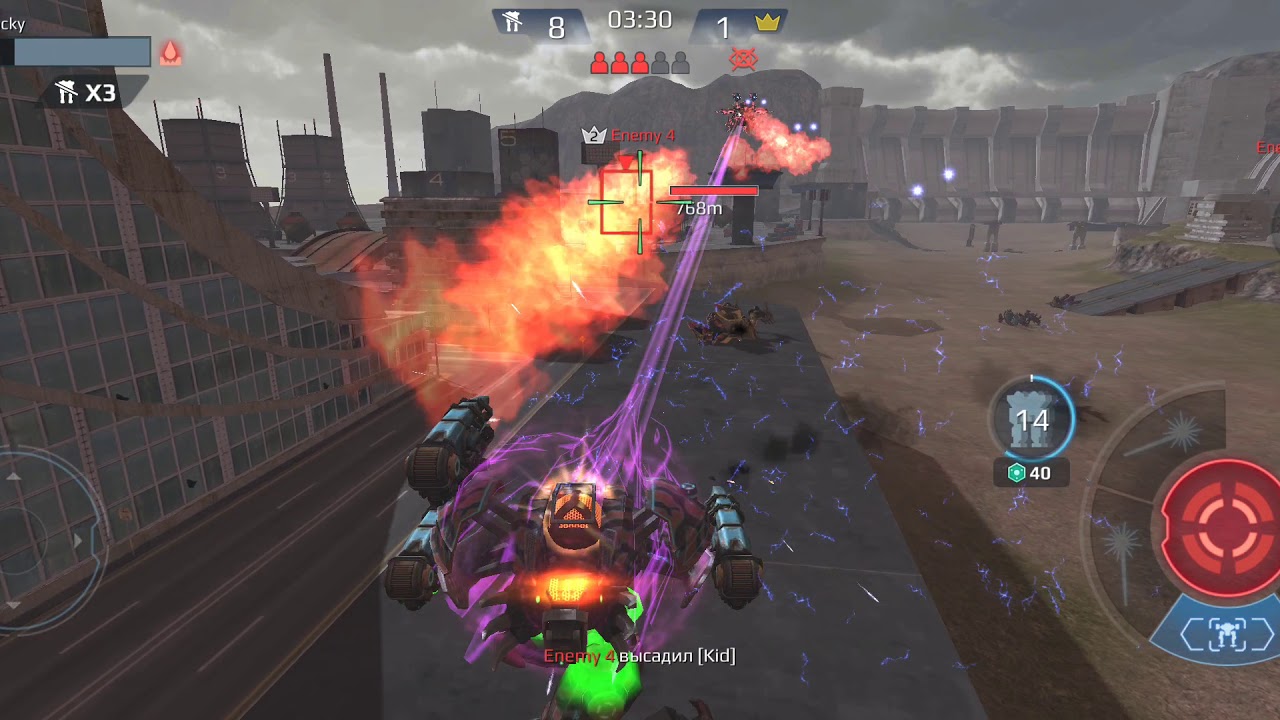 WAR ROBOTS. Против всех. Карта Springfield. Победа на последних ...