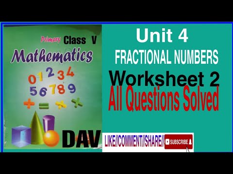 DAV Class 5 Maths Unit 4 Worksheet 2 All Questions Solved ...