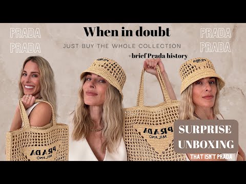 Prada Straw Tote Bag, Prada Straw Bucket Hat AND a Surprise (non Prada) Unboxing