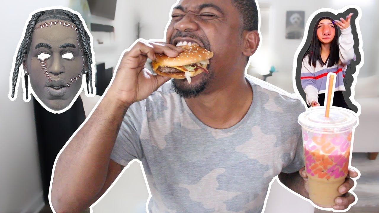 TRYING CELEBRITY FOODS! Travis Scott Mcdonalds Meal & Charli D’Amelio ...