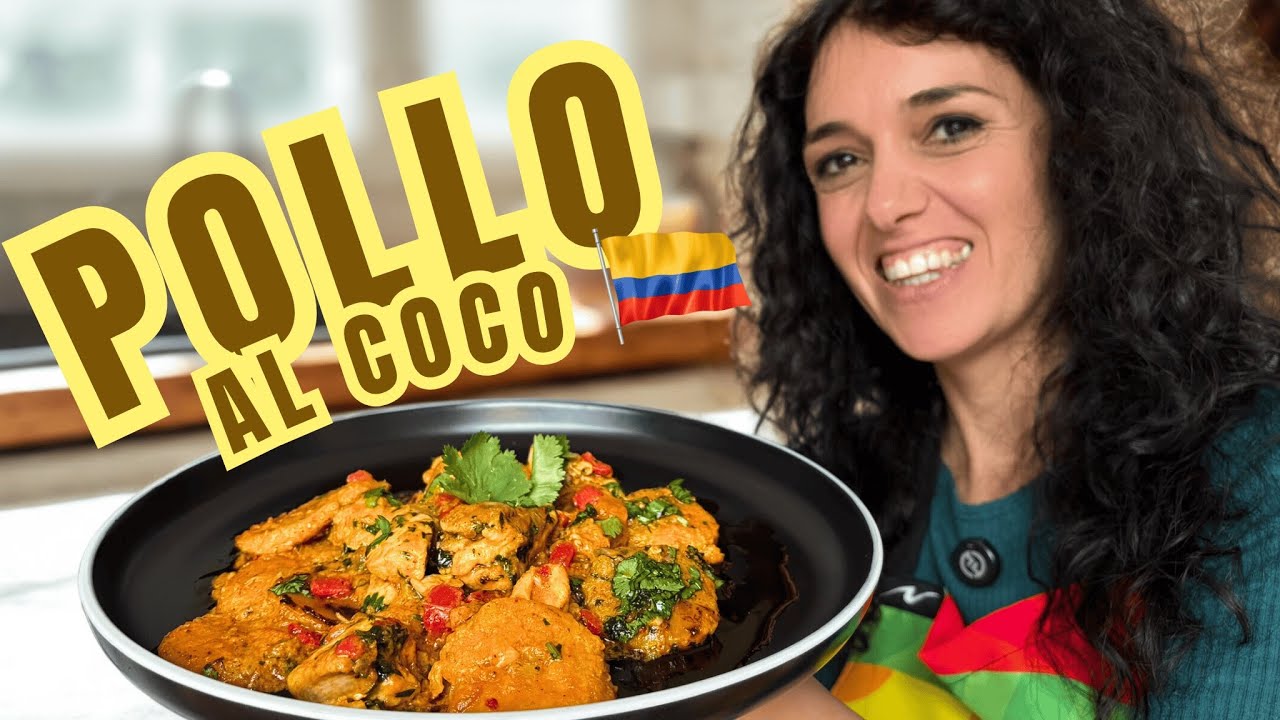 Pollo al coco con sabor caribeño | Receta hecha por una italiana - YouTube