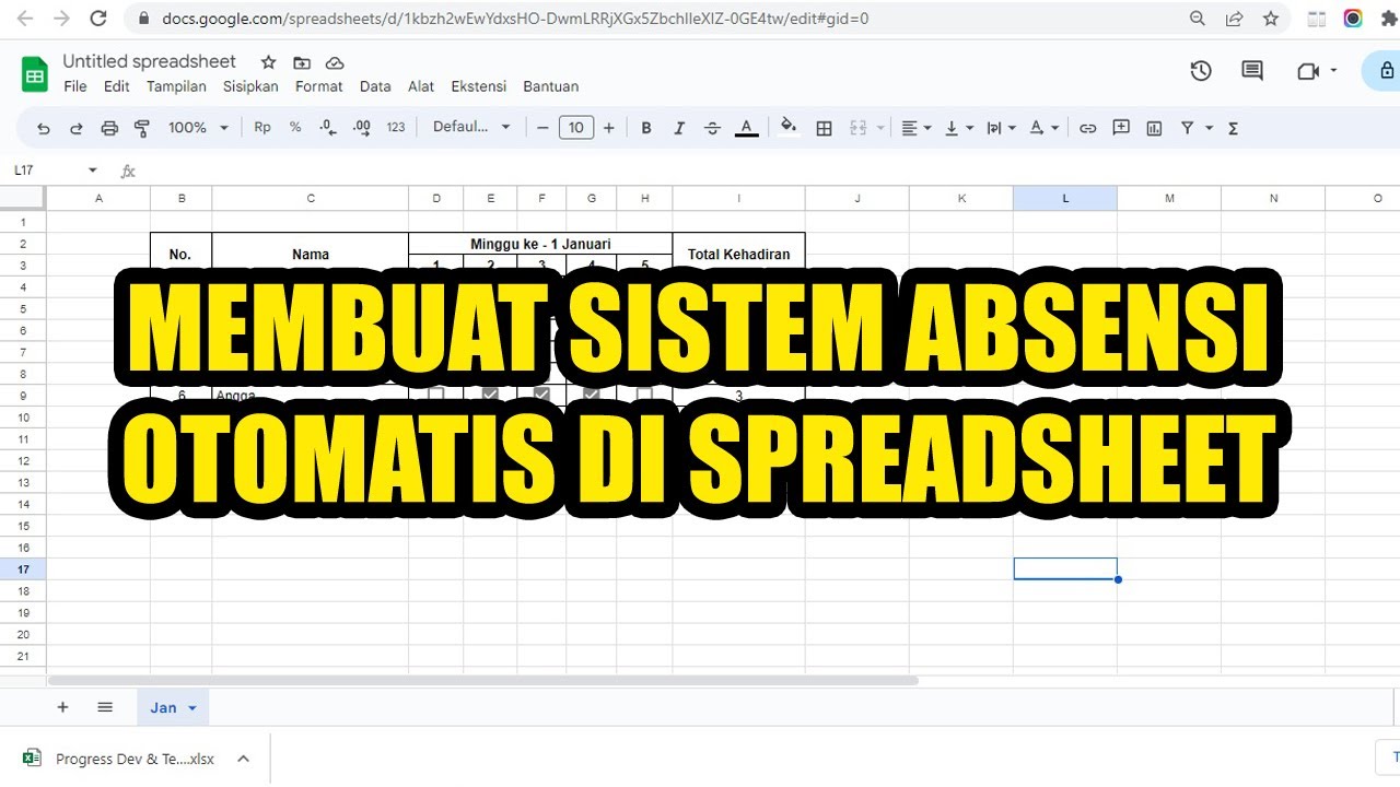 Cara Membuat Sistem Absensi Otomatis di Google Spreadsheet - YouTube