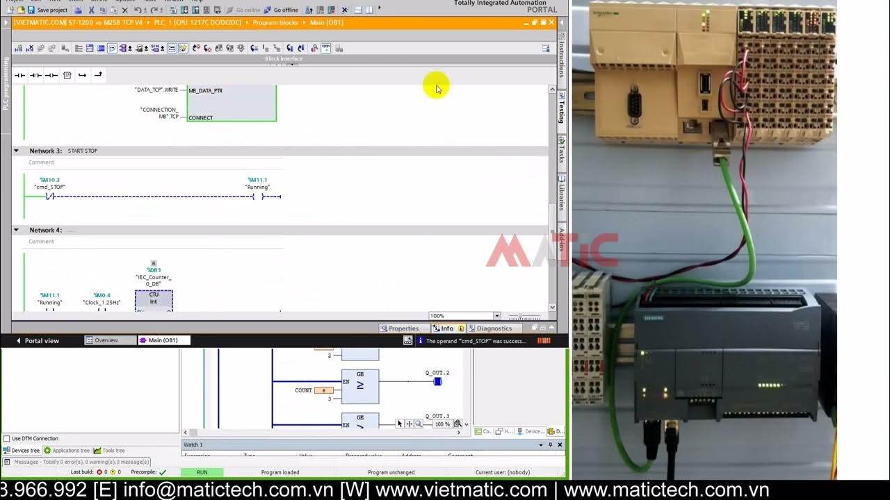 Hướng dẫn truyền thông Modbus TCP PLC Siemens S7-1200 với PLC Schneider Modicon M258, M238, M251 ...