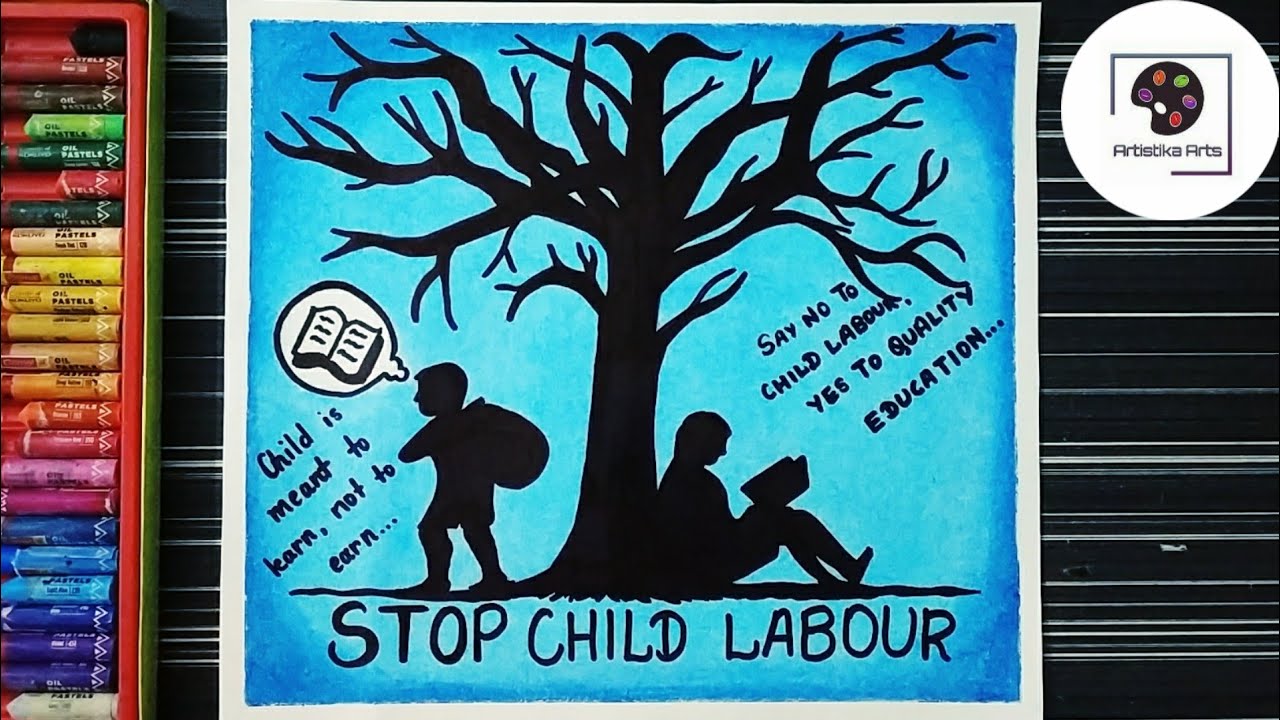 World Day Against Child Labour Drawing | Stop Child Labour | Oil Pastel ...