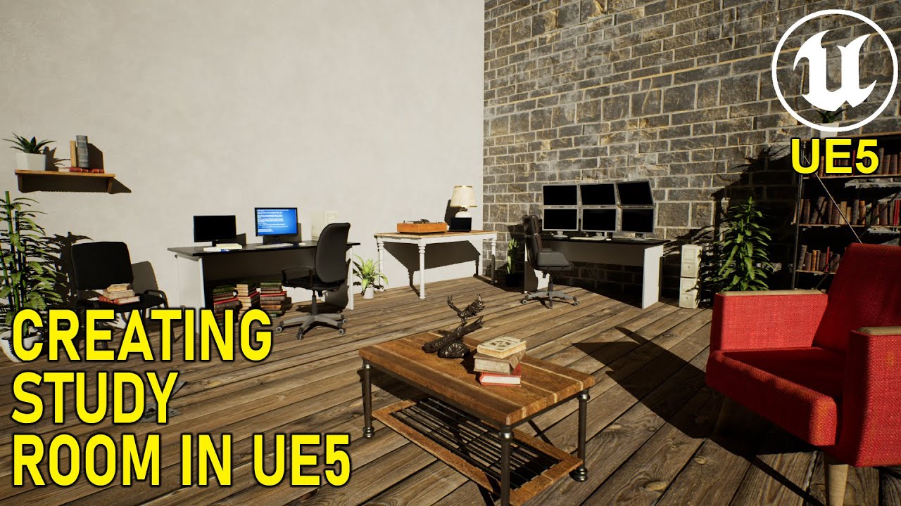 Unreal Engine 5 Simple Environment Studyroom #78 - YouTube