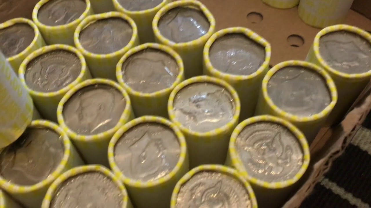 Amazing Box Of Half Dollars! Lots Of 90% Silver! Coin Roll Hunting ...