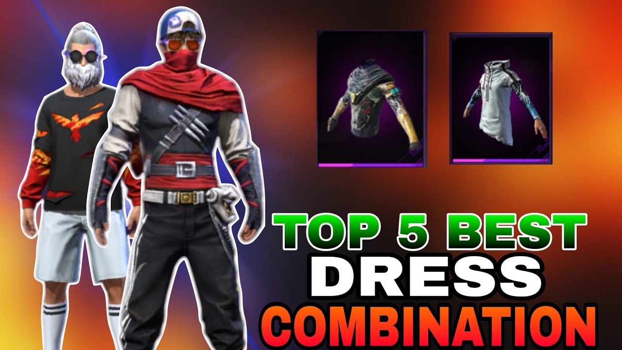 TOP 5 BEST DRESS COMBINATION😍 NO TOP UP PLAYER DRESS COMBINATION😍 FF ...