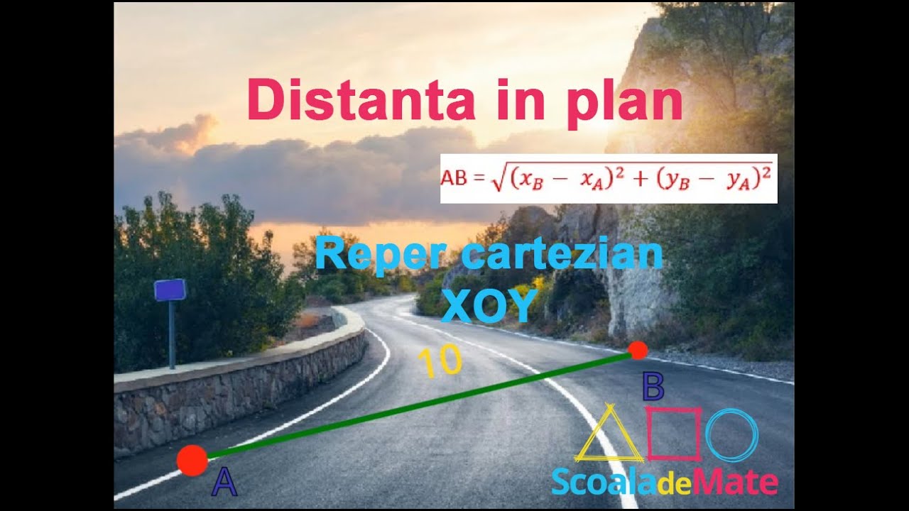 Cum calculam distanta in plan - reper cartezian XOY - YouTube