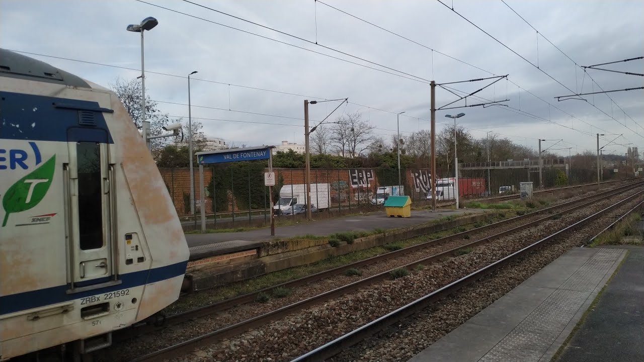 RER-E MI2N EOLE Z22500 en gare de Val-De-Fontenay - YouTube