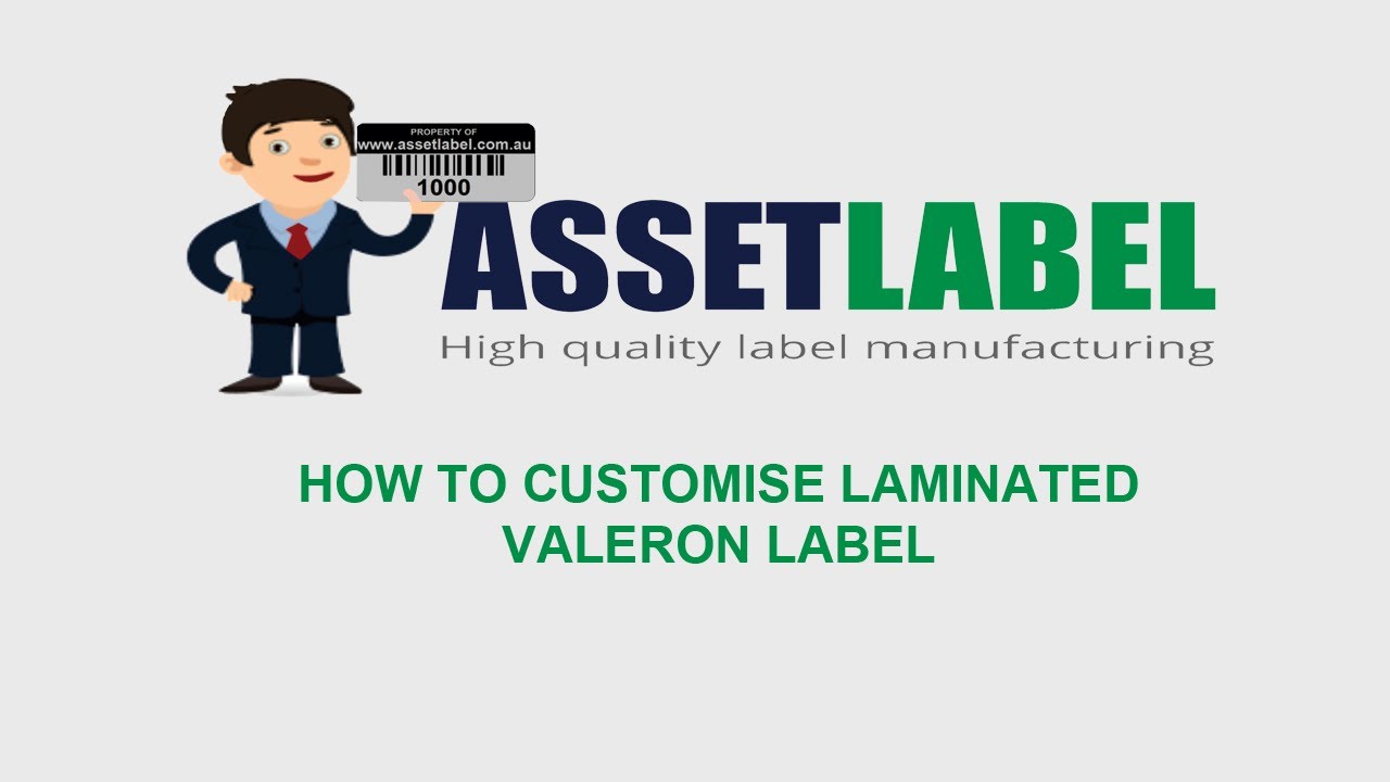 How To Customise Laminated Valeron Label Tag Design - YouTube