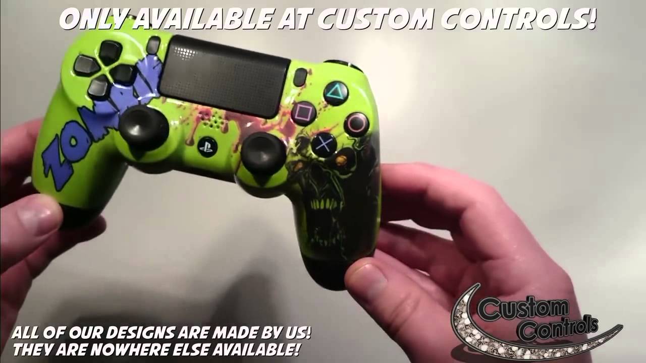 Custom "Green Zombie" Controller for PS4 - YouTube