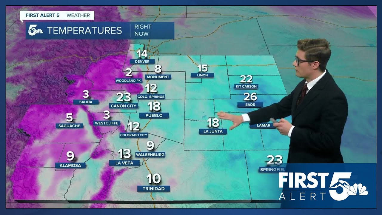 Cold Monday with a mid-week warm up ahead of bitter weekend cold - YouTube