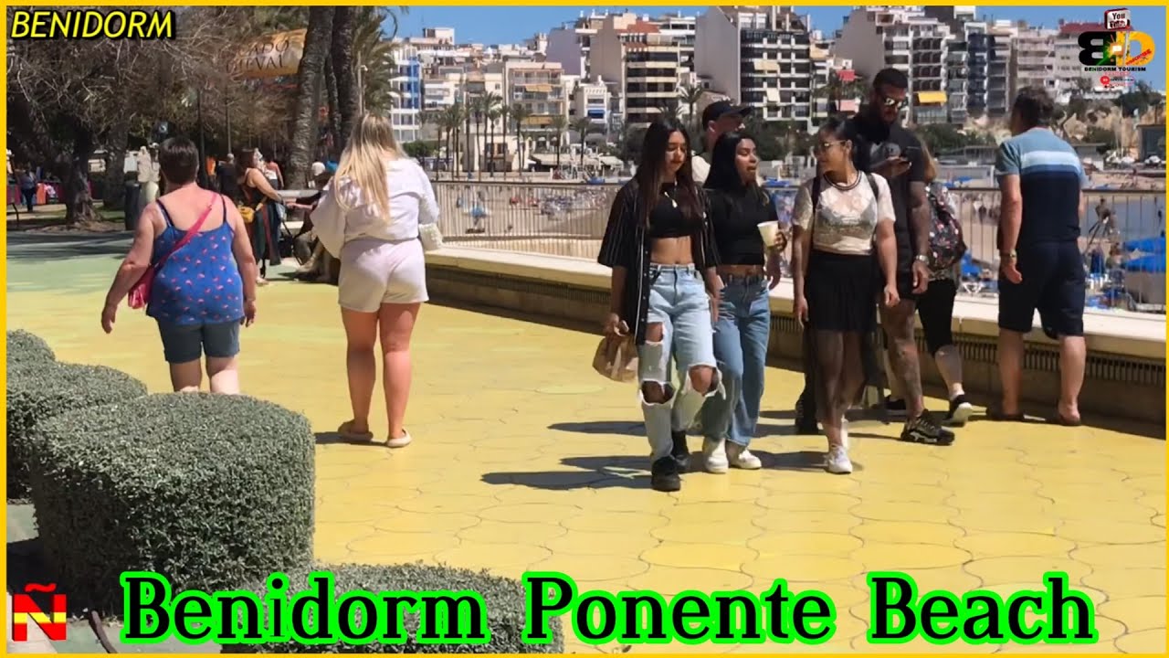 Benidorm Ponente Beach Bici 🚲 Ride Españia Benidorm beaches - YouTube