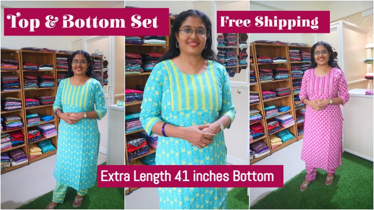 Cotton Top & Bottom || Extra Length Bottom || Free Shipping || AnoQa by ...