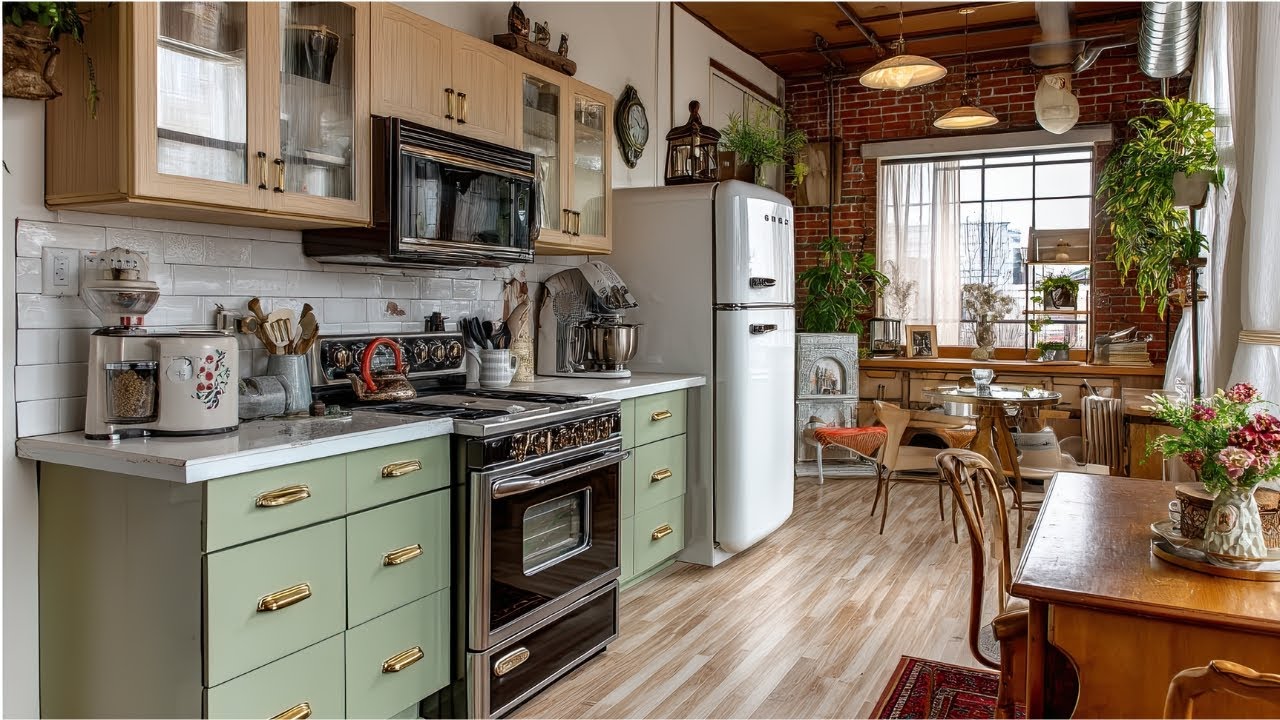 Charming Small Kitchen Tour | Rustic Vintage Style for Tight Spaces ...