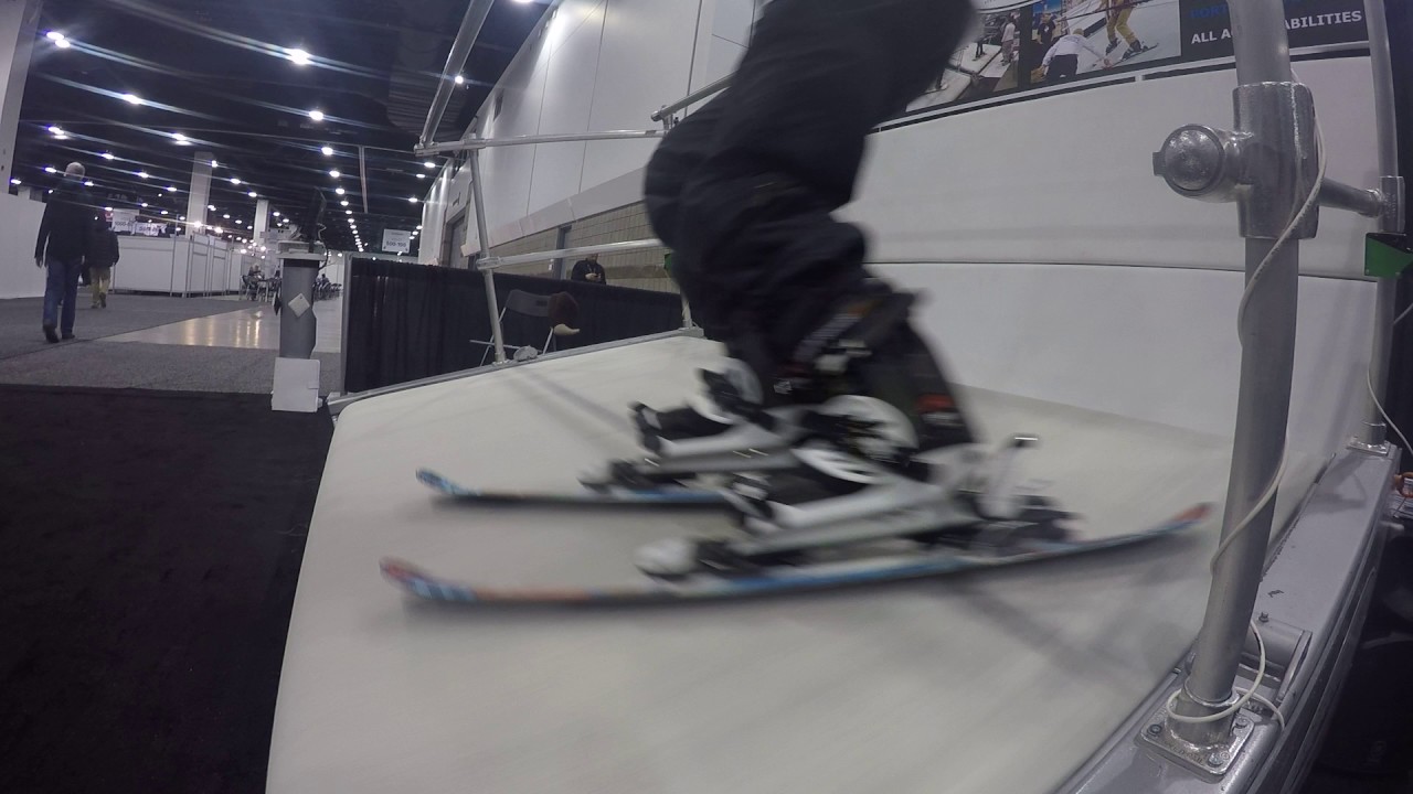 Envy Ski Frame on Ski Simulator at SIA Show - YouTube