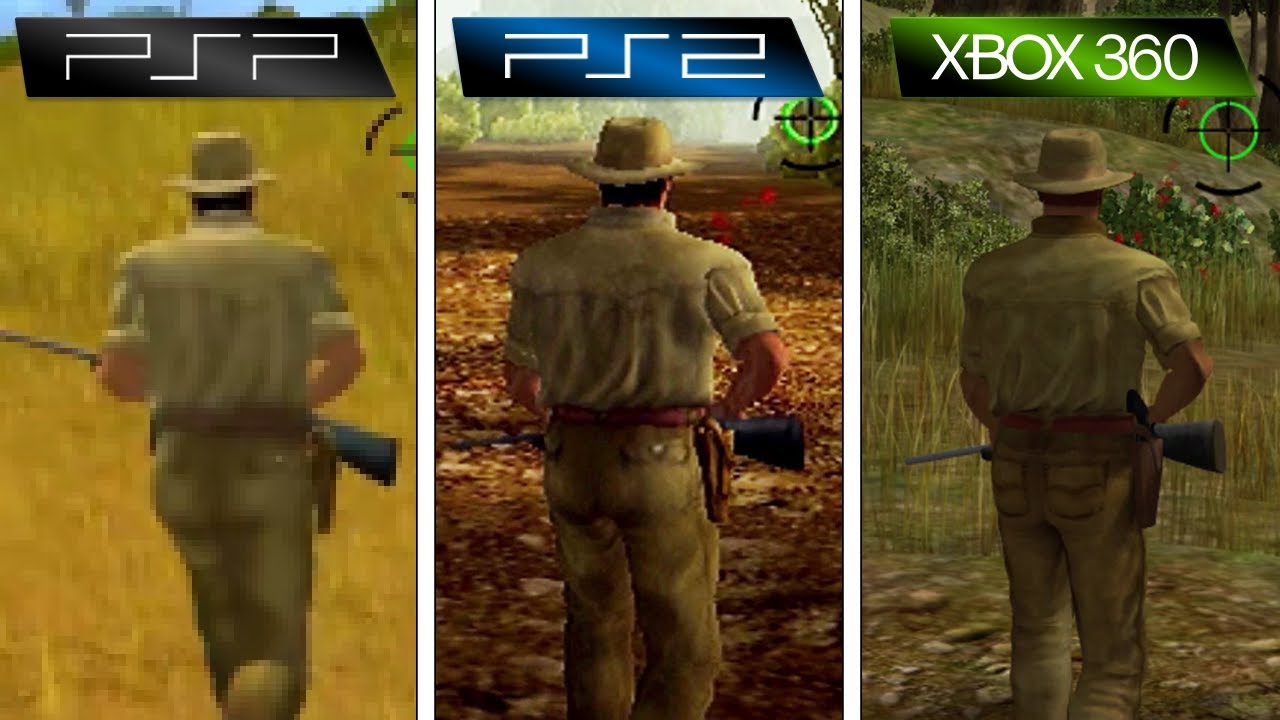 Cabela's African Safari (2006) PSP vs PS2 vs XBOX 360 (Graphics ...