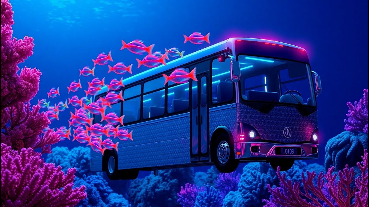 Underwater Wheels | The Fish Bus Rhyme | Nursery Rhymes for Kids - YouTube