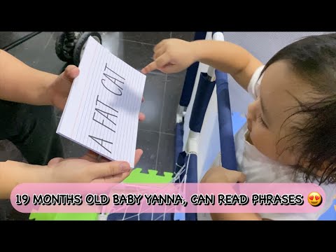 19 MONTHS OLD BABY YANNA CAN READ PHRASES | EVERYDAY WITH ELYANNA - YouTube