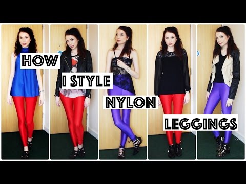 How I Style Nylon Shiny High Waist Leggings from American Apparel Lookbook