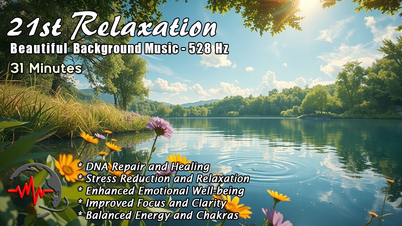 528 Hz Background Music - Stress Reduction and Relaxation - DNA Repair ...