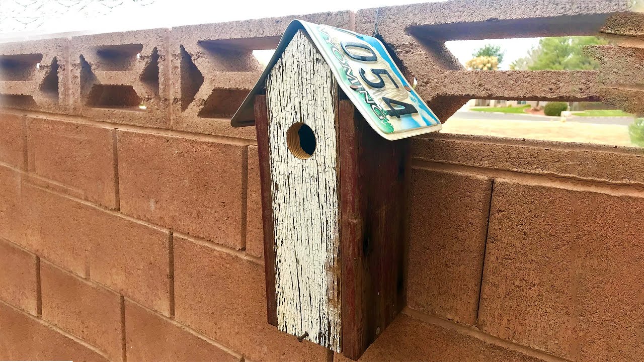 How to Make a License Plate Birdhouse – Outdoors with Trav - YouTube