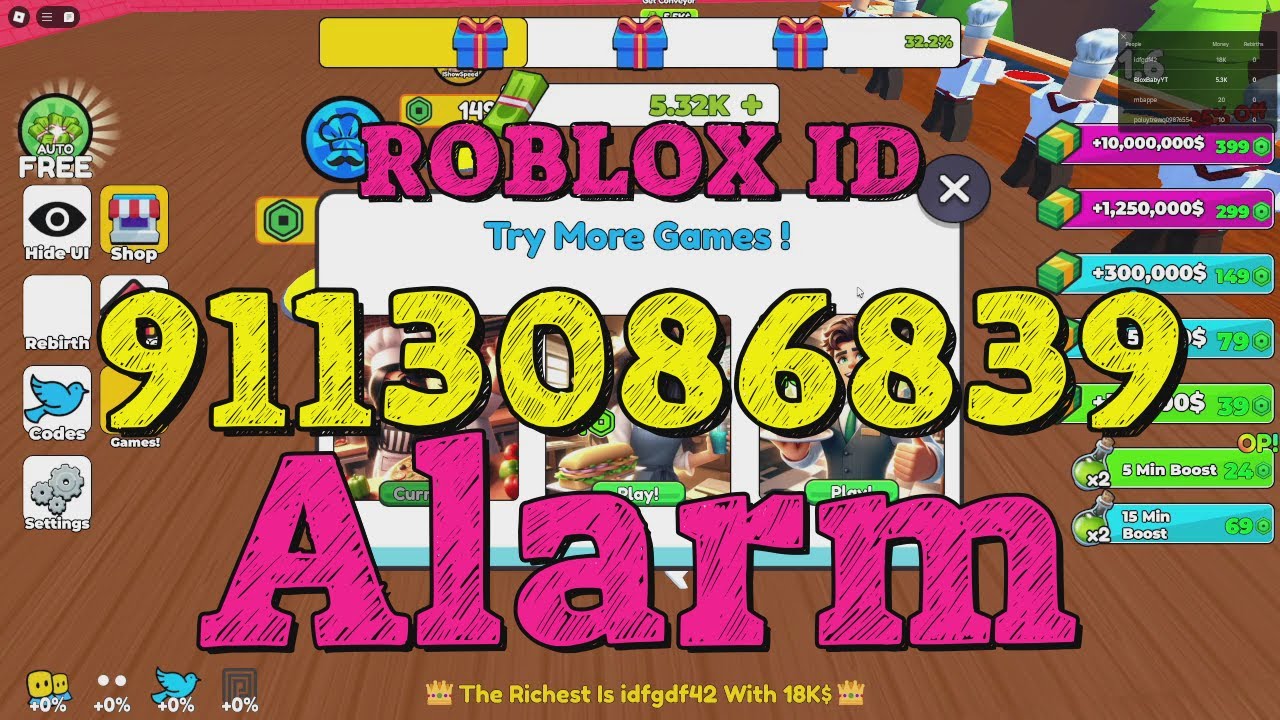 ALARM Roblox Song Codes - YouTube