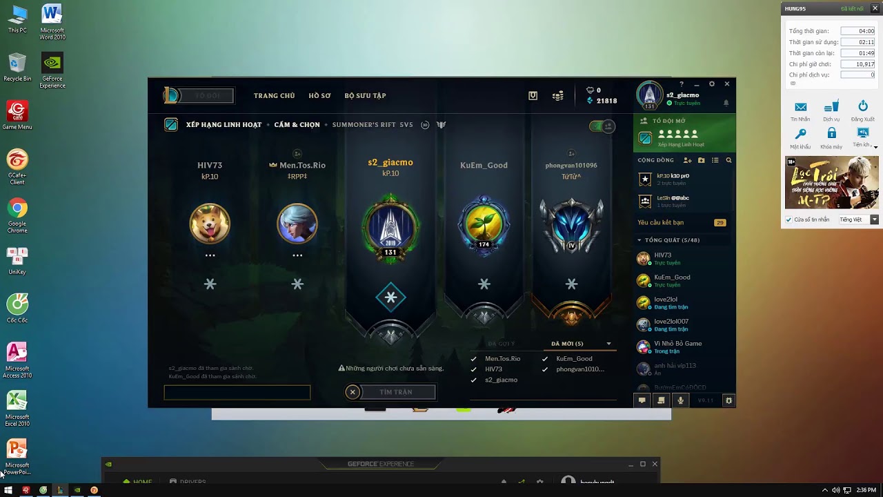 Team 5 thiêu đốt lol - YouTube