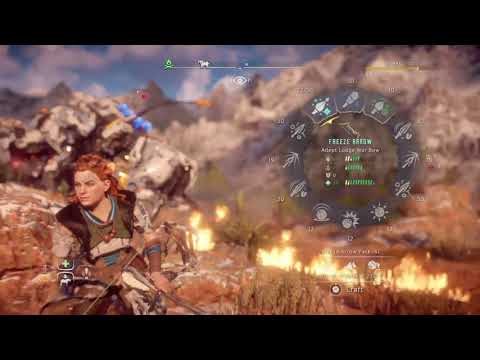 Horizon Zero Dawn - Slaughtering a herd of tramplers