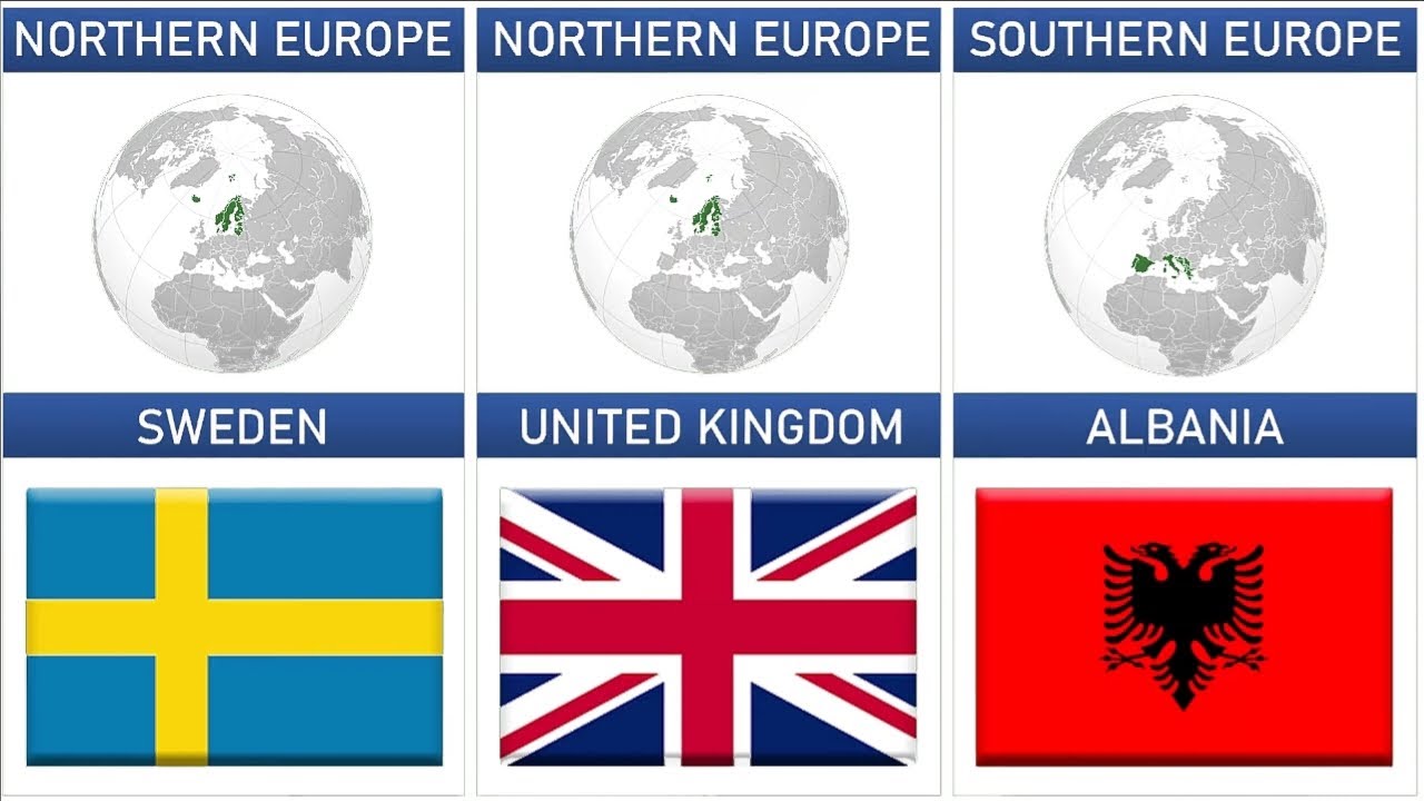 List of Subregions in Europe Countries - YouTube