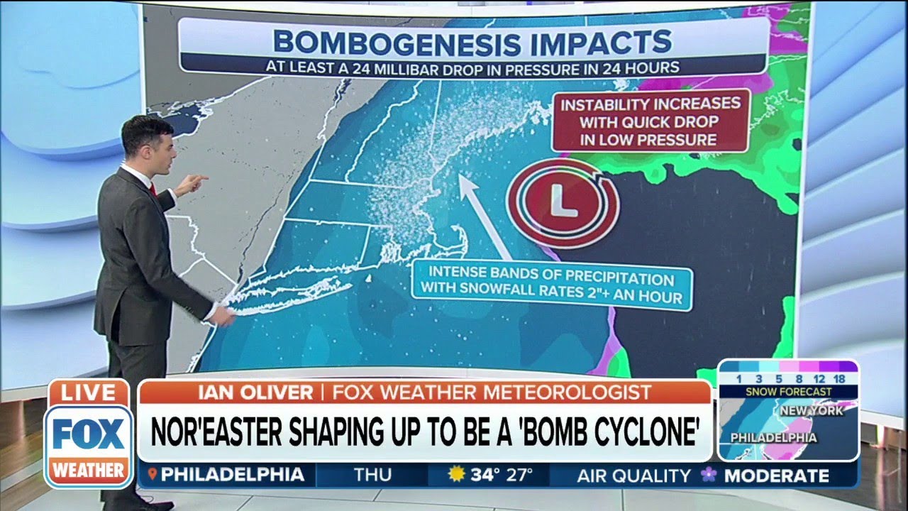 Powerful Nor'easter Is Shaping Up To Be A 'Bomb Cyclone' - YouTube